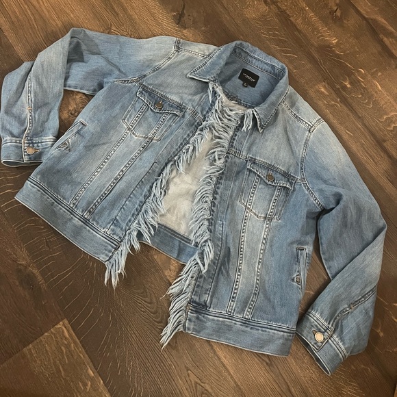 Liverpool | Jackets & Coats | Distressed Denim Jacket By Liverpool Xl ...